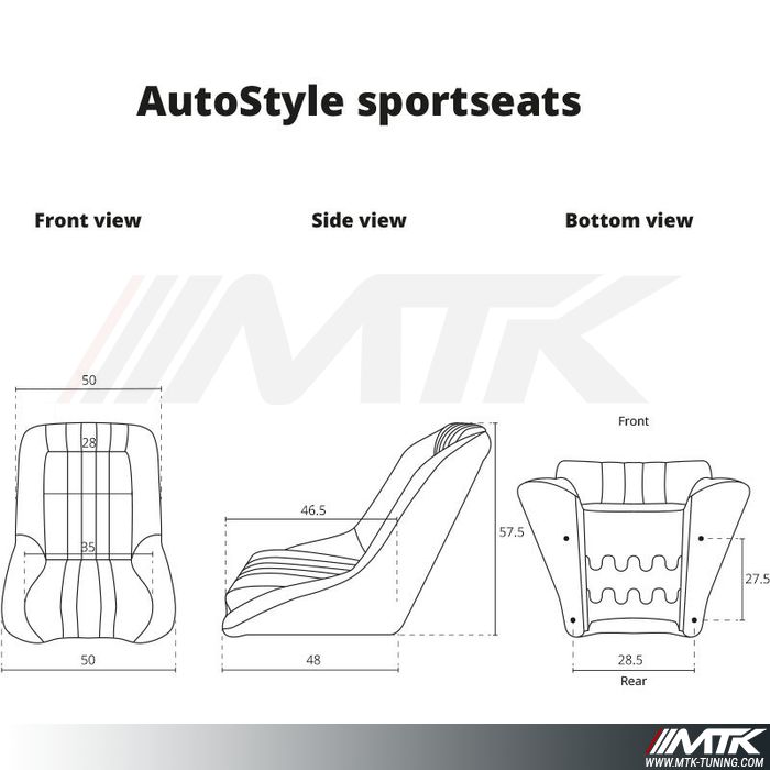 Siège baquet BERLINETTE - Autostyle
