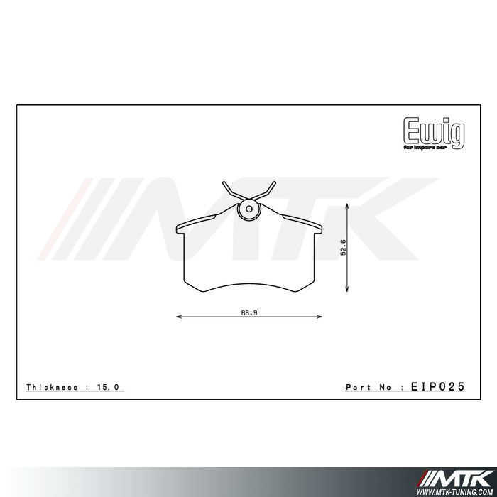 Plaquettes Endless EIP025 MX72 pour votre Peugeot 308