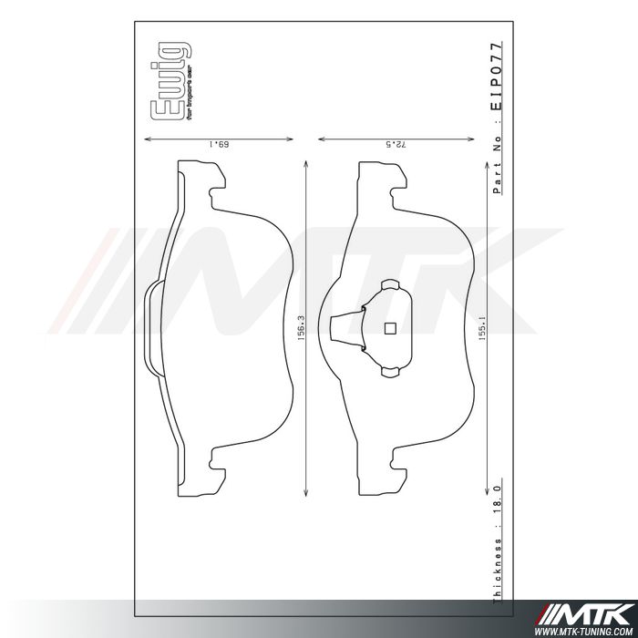 Plaquettes Endless ME20 EIP pour votre VOLVO XC70