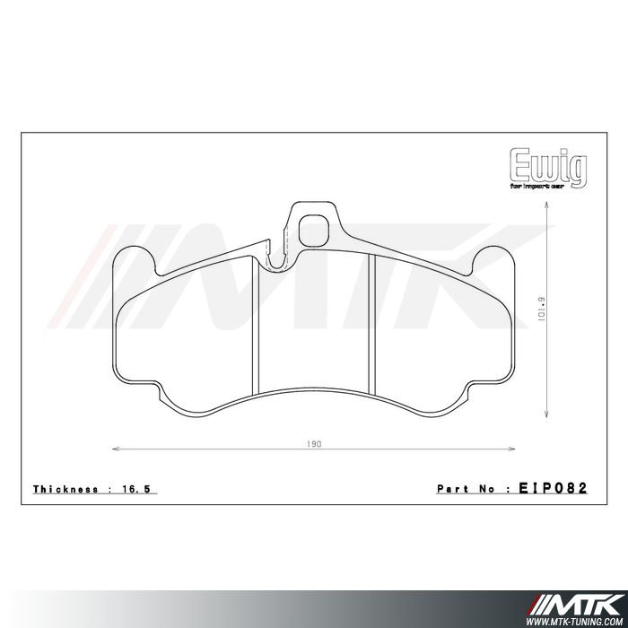 Plaquettes Endless ME20 EIP pour votre PORSCHE 996 GT3
