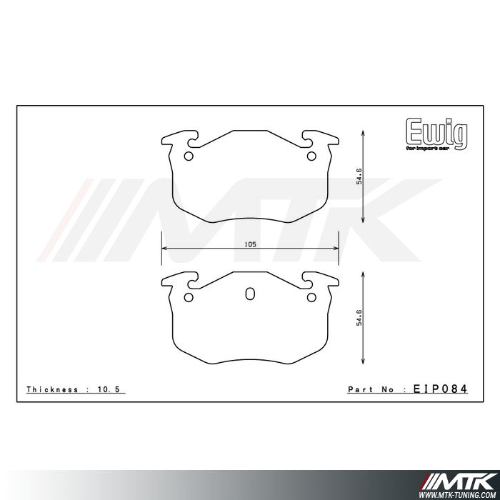 Plaquettes Endless ME20 EIP pour votre Renault Clio II