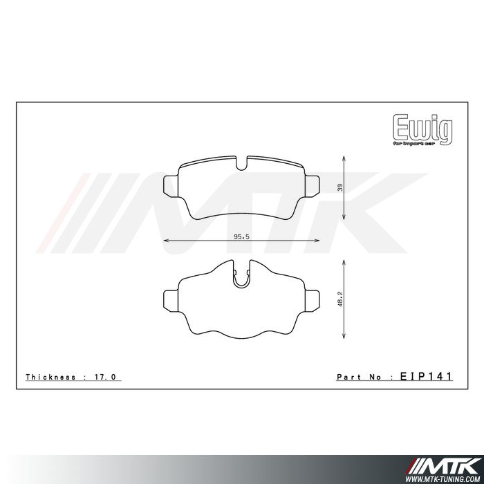 Plaquettes Endless ME20 EIP pour votre MINI R5X