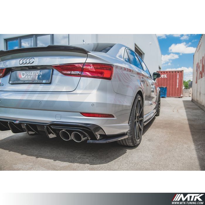 Splitters arriere Maxton pour Audi S3 8V Phase 2 2017-2020 Berline Standard