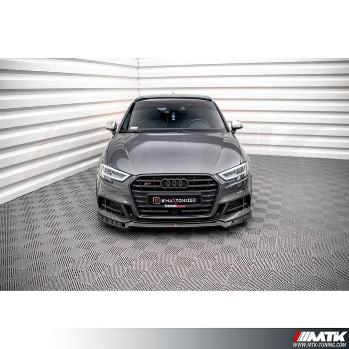 Lame pare choc avant Maxton pour Audi S3 8V Facelift Sportback
