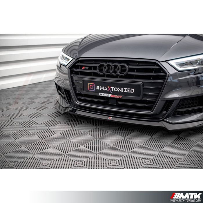 Lame pare choc avant Maxton pour Audi S3 8V Facelift Sportback