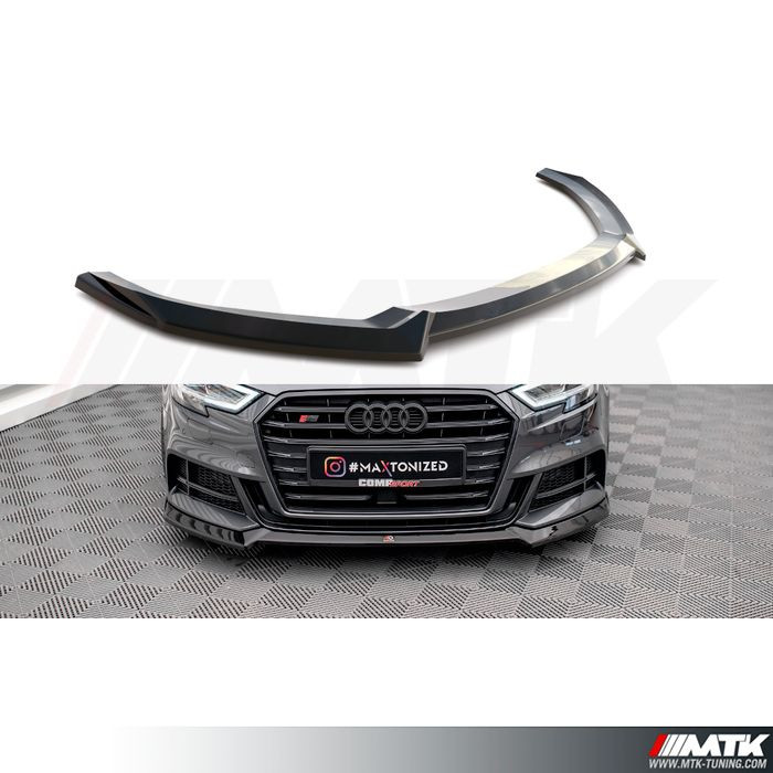 Lame pare choc avant Maxton pour Audi S3 8V Facelift Sportback