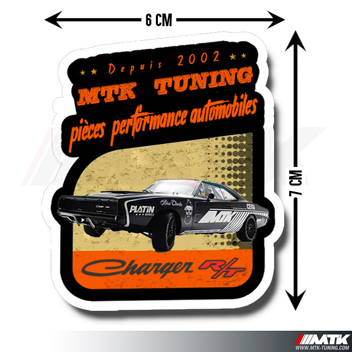Sticker brillant - Dodge Charger VINTAGE - MTK Tuning