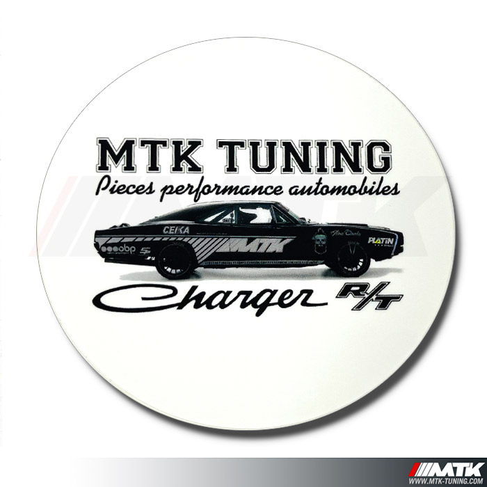 Sticker Brillant Rond - Dodge Charger 68' Alexandre Claudin
