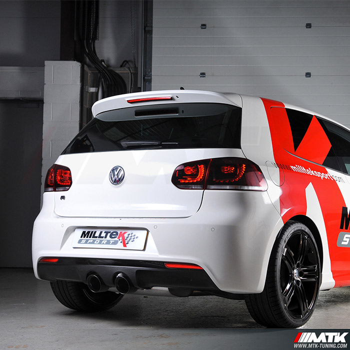 Catback Ligne d'échappement MILLTEK RACE VW Golf 6R 270cv