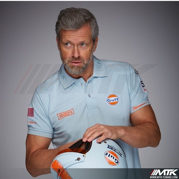 POLO GULF M DELANEY BLEU CLAIR POUR HOMME Taille S à XL