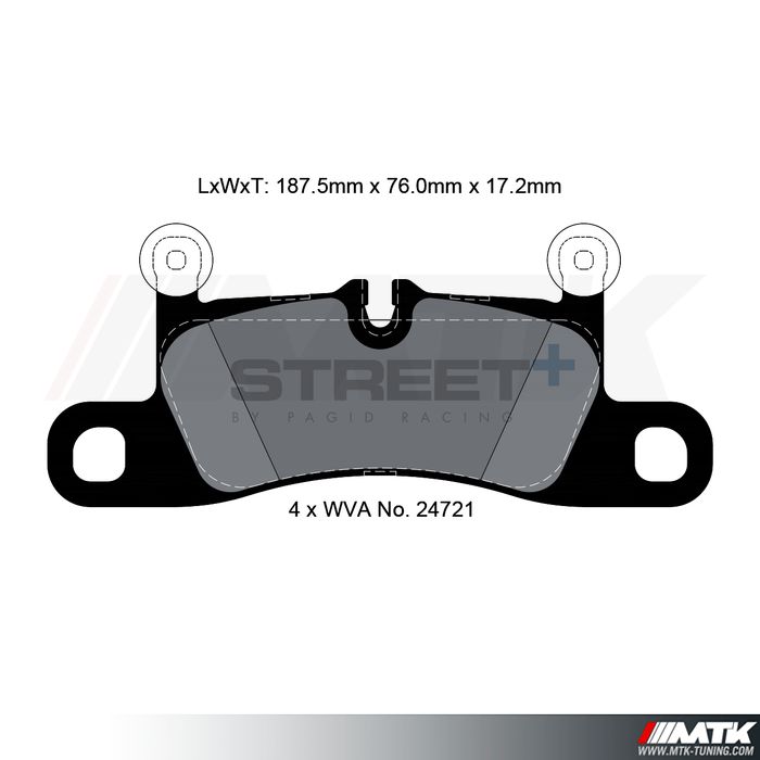 Plaquette de frein PAGID Street + T8091SP2001
