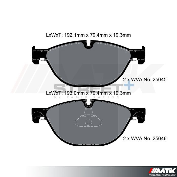 Plaquette de frein PAGID Street + T8106SP2001