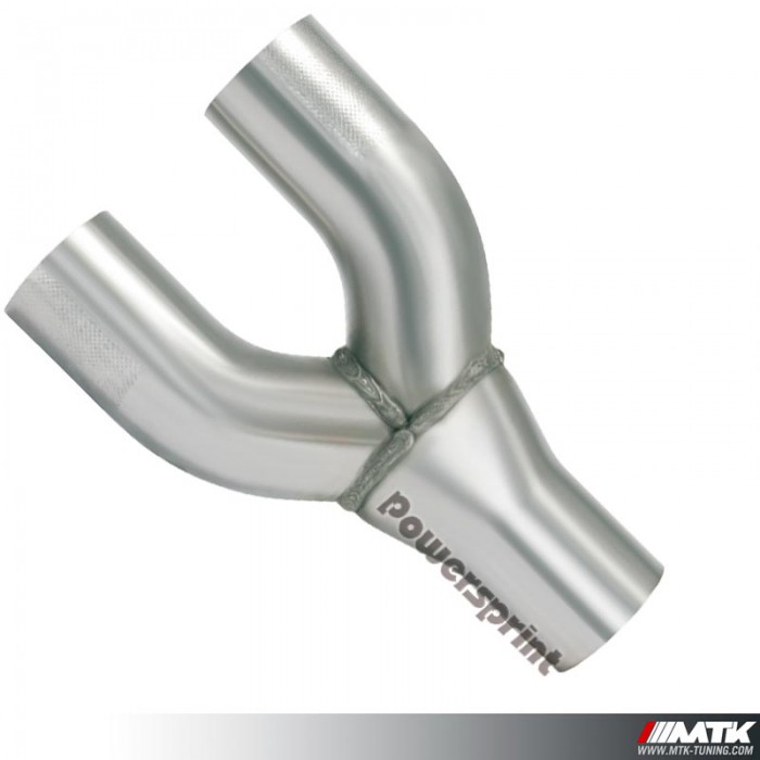 Y d'échappement - 76mm Inox pour échappement sur mesure