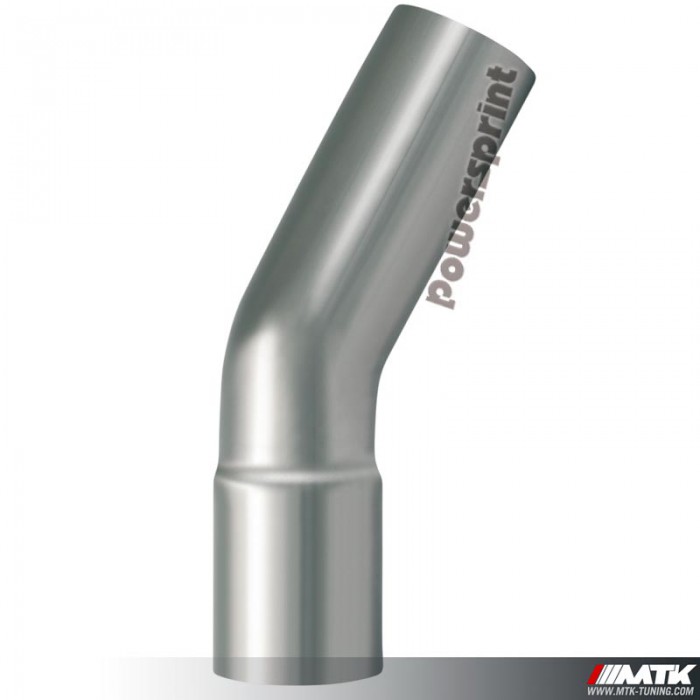 Coude d'échappement inox 30° pour échappement sur mesure