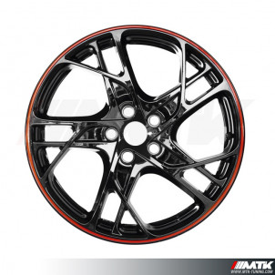 Jante alu Renault Sport STEEV Noire Bord Rouge 19 pouces Megane 3 RS