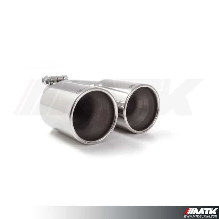 Embout d'échappement inox double rond 2x80mm Ragazzon