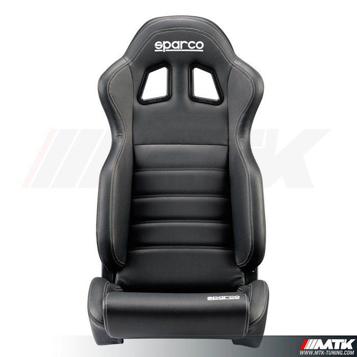 Siège baquet tourisme Sparco R100 Sky simili cuir noir