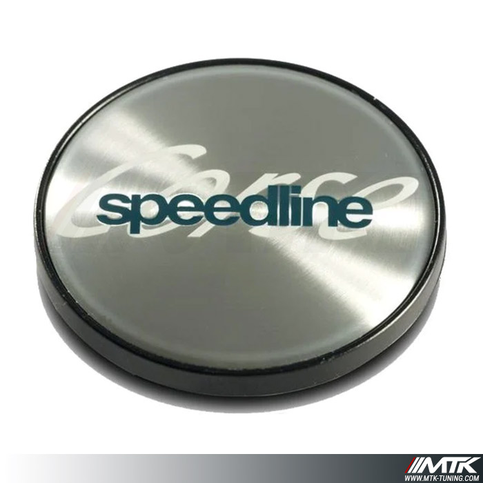 Cache central Speedline - Cache moyeux de roue Speedline gris alu brossé