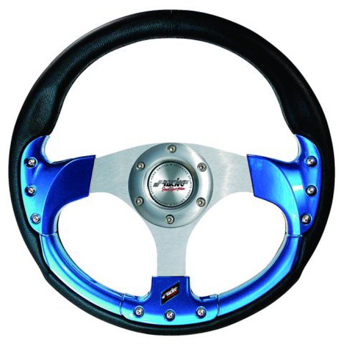 Volant sport "Estoril" bleu 320 mm