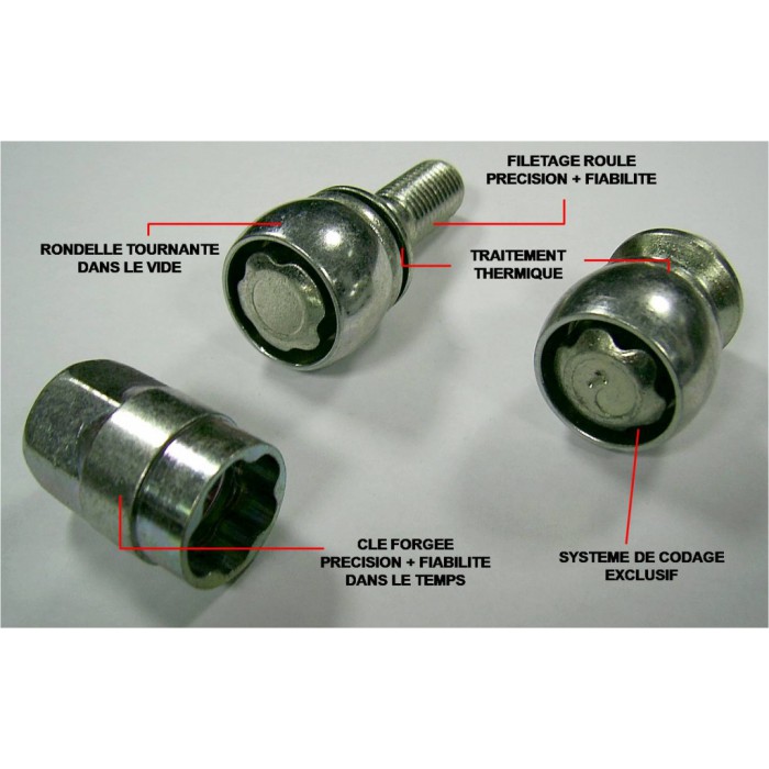 Ecrou antivol Sicurit 12X150 - MTK-tuning