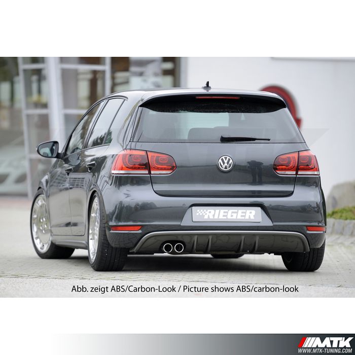 Diffuseur RIEGER de pare-choc arrière Volkswagen Golf 6 GTD et Cabriolet
